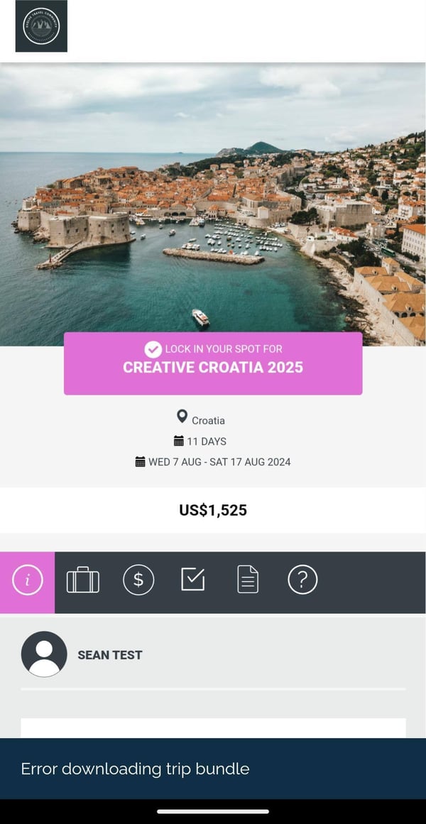 Troubleshooting: Error Downloading Trip Bundle
